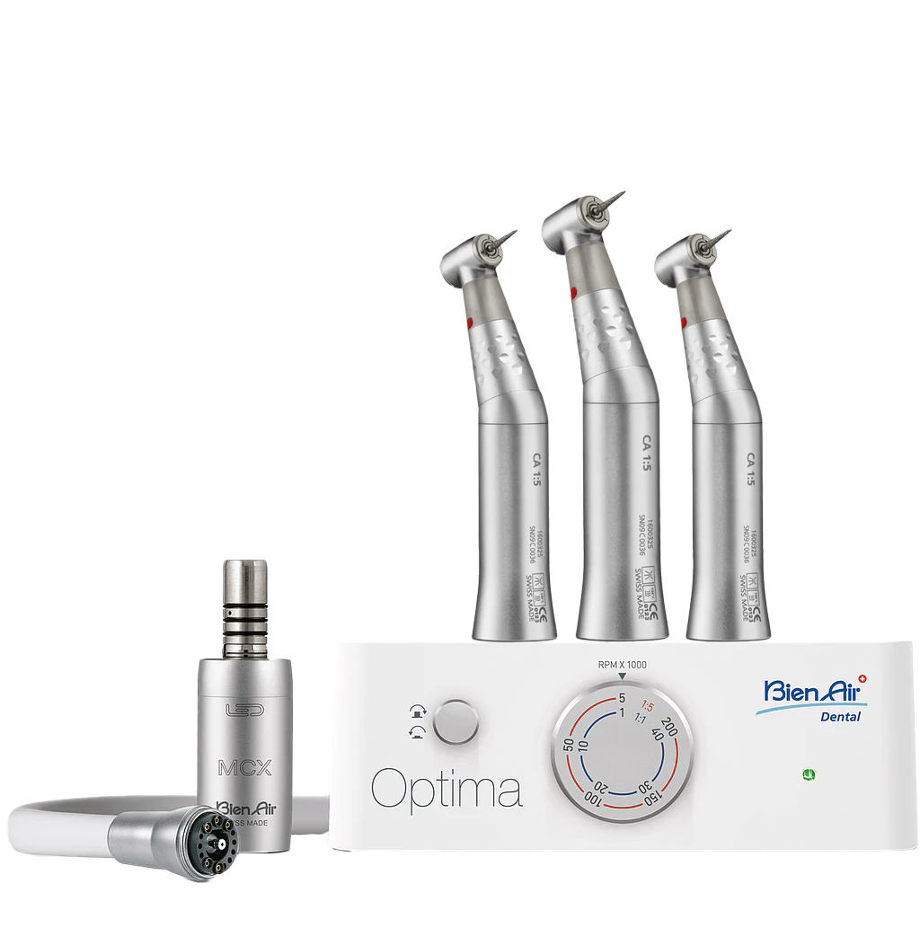 Bien Air Optima MCX LED Motor System with 3 1:5L Classic Angles – Archer Dental